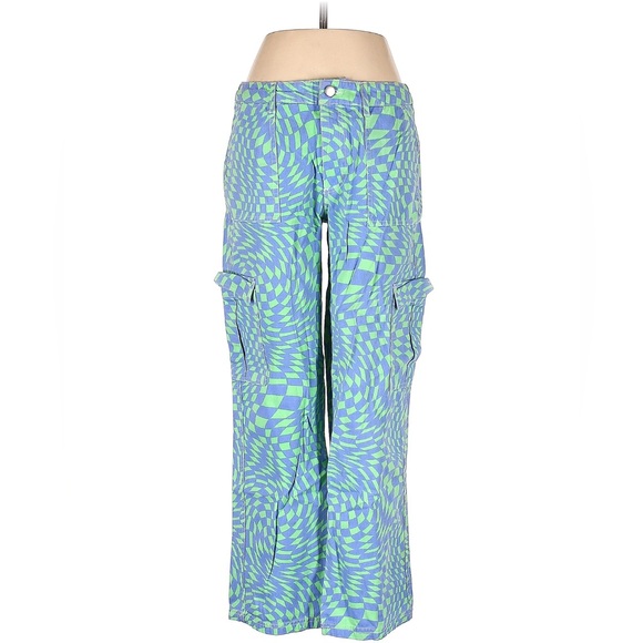 Hesperus | Pants & Jumpsuits | Hesperus Checkered Cargo Cropped Purple ...